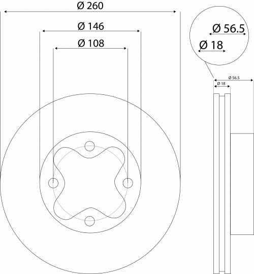260MM VENTED DISC SUPERLIGHT BR853 – TMR